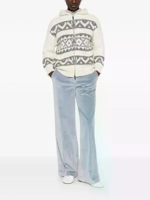 Peserico Fair Isle-knit Zip-up Hoodie