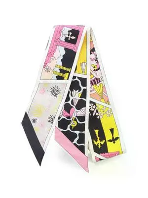 Hermès 2020s Factory Suite Twilly Scarf - White
