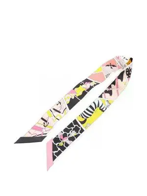 Hermès 2020s Factory Suite Twilly Scarf - White
