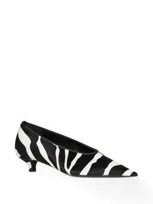 TOTEME Zebra-print Pony-hair Heeled Pumps