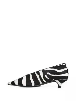 TOTEME Zebra-print Pony-hair Heeled Pumps