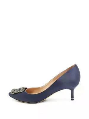 Manolo Blahnik Hangisi Buckled Pumps - Blue