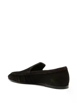 BY MALENE BIRGER Suede-finish Ruched-detail Loafers