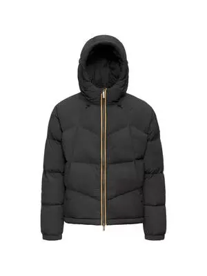 K-WAY Hooded Puffer Jacket - Black
