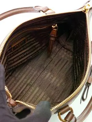 Prada 2010s Logo Jacquard Tote Bag