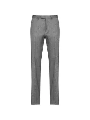 Zegna Tapered-leg Wool Tailored Trousers - Grey