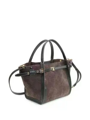 TOD'S T Signature Shopping Bag In Suede Small