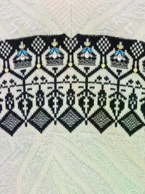 Liu Jo Jacquard Sweater With Jewel Embroidery - Neutrals