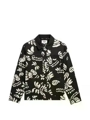 WAX LONDON Jay Floral-print Shirt Jacket - Black