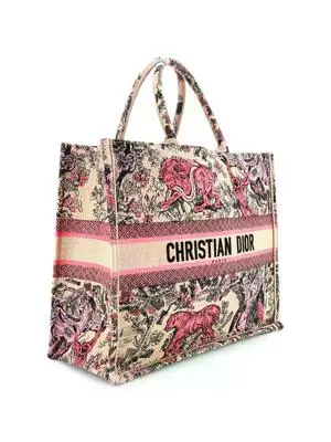 Dior Book Embroidered Canvas Large Tote Bag