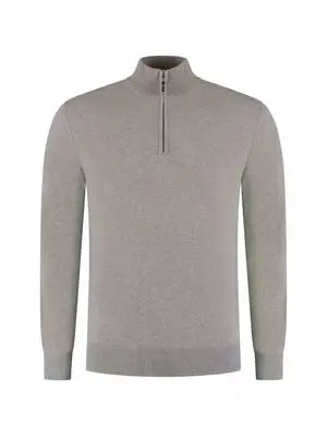 DORIANI CASHMERE Half-zip Knitted Sweater - Grey