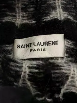 Saint Laurent 2010s Houndstooth Brooch Sweater