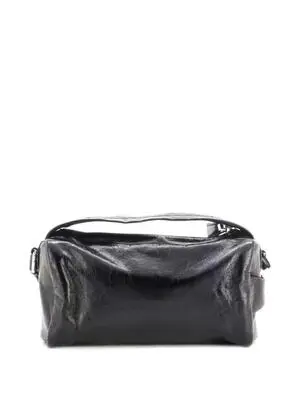 Prada Convertible Top Zip Nappa Leather Small Shoulder Bag - Black