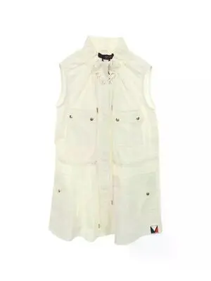 LOUIS VUITTON 2010s Sleeveless Zip-up Mini Dress - Neutrals