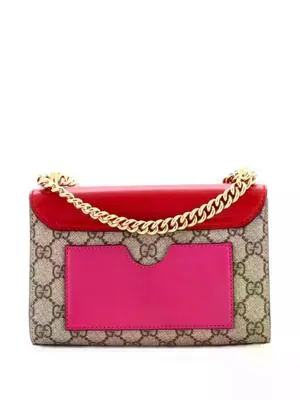 Gucci Padlock Shoulder Bag Gg Coated Canvas And Leather Small Crossbody Bag