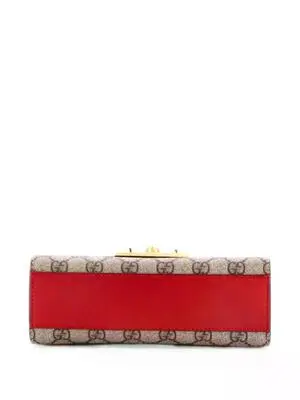 Gucci Padlock Shoulder Bag Gg Coated Canvas And Leather Small Crossbody Bag