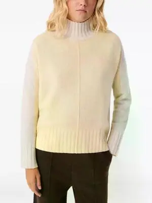 KUJTEN Angel Two-tone Ribbed-trim Sweater