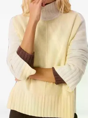 KUJTEN Angel Two-tone Ribbed-trim Sweater