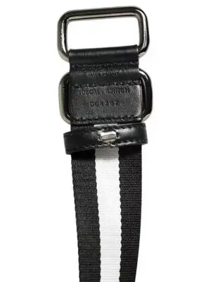 Dolce & Gabbana Striped Metal-buckle Belt