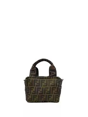 Fendi 2000-2010 Mini Zucca Canvas Satchel - Brown