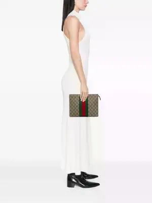 Gucci 2016-2026 Gg Supreme Web Clutch Bag