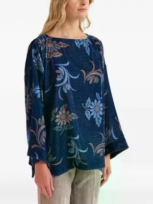 Malìparmi Floral-print Blouse - Blue