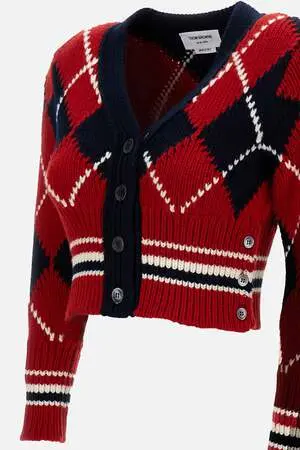 Thom Browne Argyle Jersey Cardigan