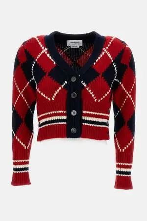 Thom Browne Argyle Jersey Cardigan - Multicolor