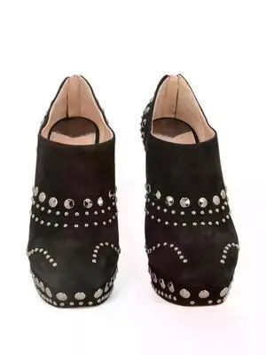 Miu Miu Stud-embellished Platform Ankle Boots
