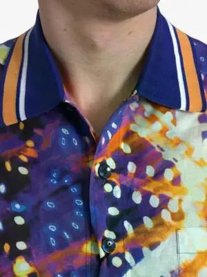 Dolce & Gabbana Luminarie-print Silk Polo Shirt