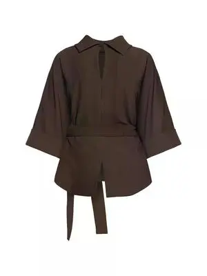 VERA MONT Belted Short-sleeved Blouse