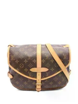 LOUIS VUITTON 2006 30 Saumur Monogram Shoulder Bag - Brown