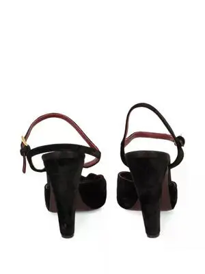 Prada Velvet-effect Slingback Sandals