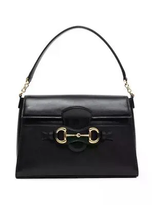 Gucci Medium Horsebit Leather Tote Bag - Black
