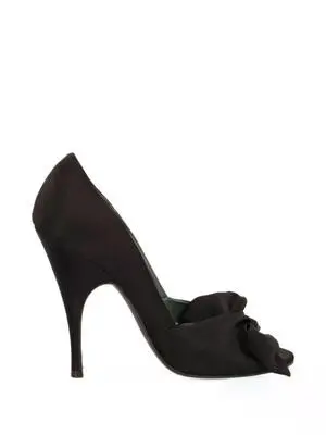 Marc Jacobs Bow-detail Open-toe Pumps - Black