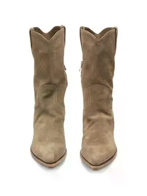 Officine Creative Wanda Pointed-toe Suede Boots
