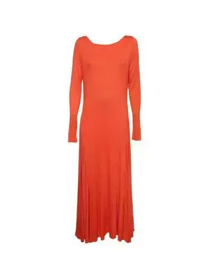 Ralph Lauren Long-sleeve Stretch-knit Maxi Dress - Orange