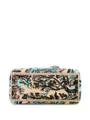 Dior Lady D-lite Bag Embroidered Canvas Medium Satchel