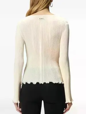 Pinko Ribbed Sweater With Jewel Edges