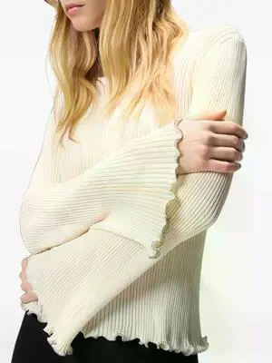 Pinko Ribbed Sweater With Jewel Edges