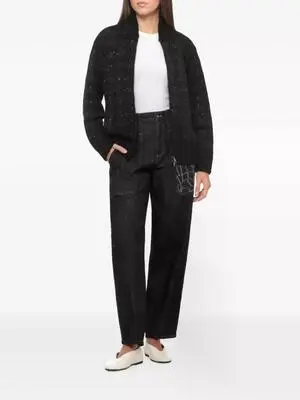 PANICALE Sequin-embellished Houndstooth Jacket