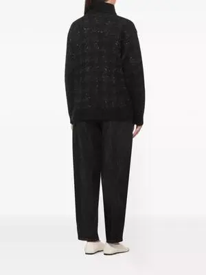 PANICALE Sequin-embellished Houndstooth Jacket