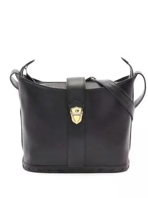 Saint Laurent 2010s Turn-lock Shoulder Bag - Black