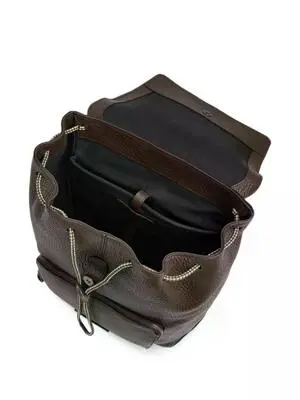 THE BRIDGE Grained Leather Backpack