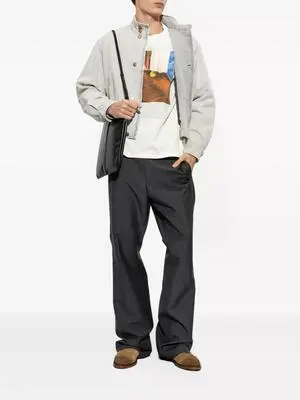 JIL SANDER Insulated Denim Jacket With Stand Collar
