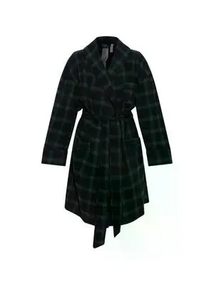 Polo Ralph Lauren Plaid-print Cotton Robe - Black