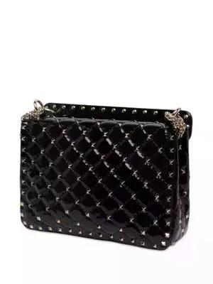 Valentino Garavani 2000-2017 Medium Patent Rockstud Spike Satchel