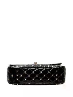 Valentino Garavani 2000-2017 Medium Patent Rockstud Spike Satchel