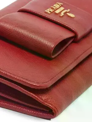 Prada Fiocco Bow-detail Leather Wallet