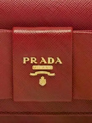 Prada Fiocco Bow-detail Leather Wallet
